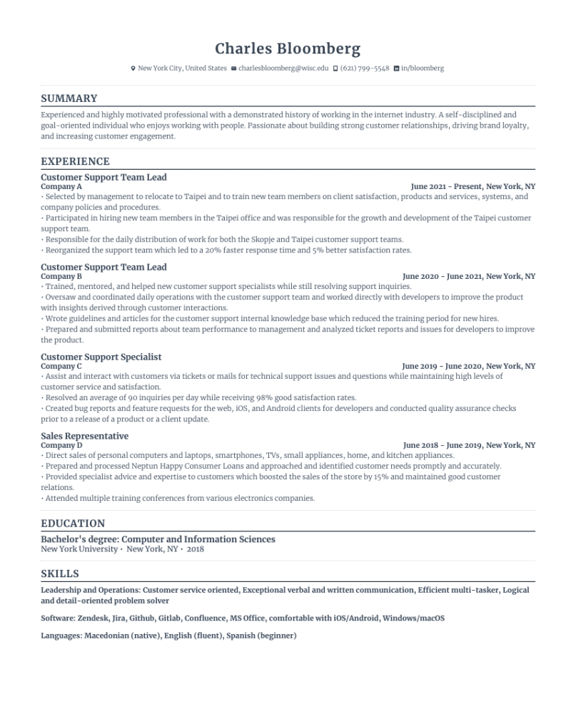 Best Resume Templates 2023 - Prepory